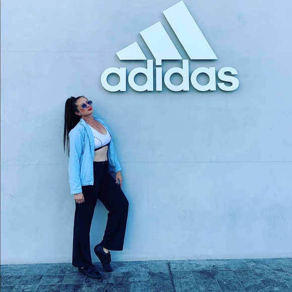 adidas | Jackets & Coats | Adidas Lg Zip Up Sky Blue Track Jacket ...